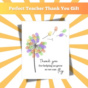 Teacher Appreciation Gift, Fingerprint Art, Handprint Craft Project ...