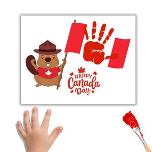 Canada Day Handprint Art, Handprint Craft Activity for Toddler Baby ...