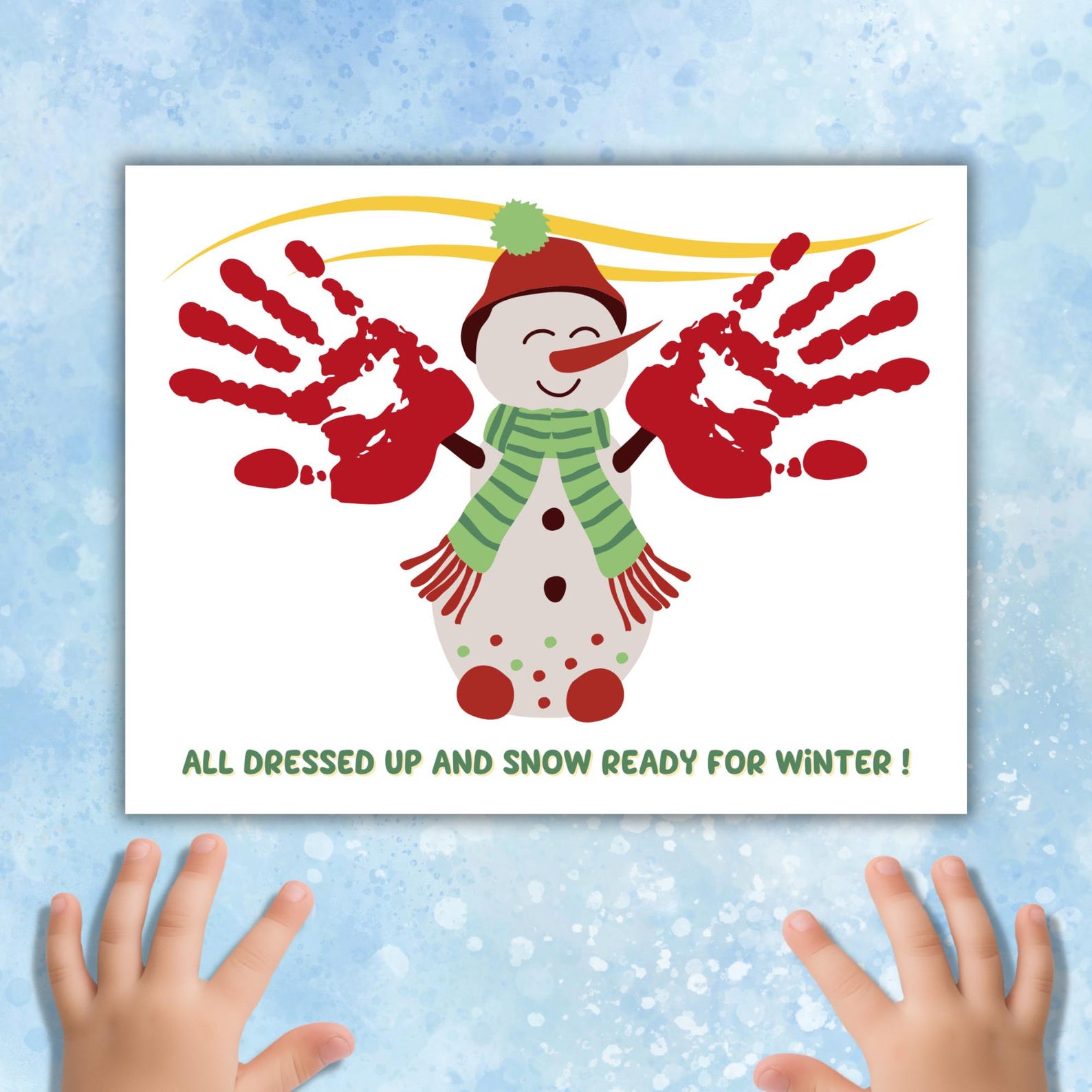 Winter Snowman Handprint Craft, Winter Handprint Art, Handprint ...