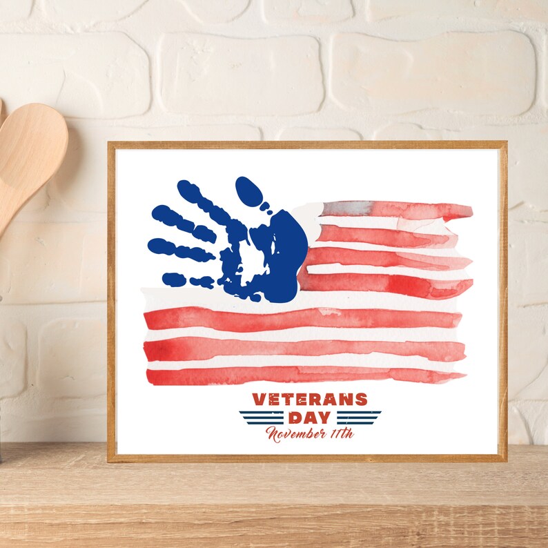Veterans Day Handprint Art, Veterans Day Craft, Baby Toddler Craft ...