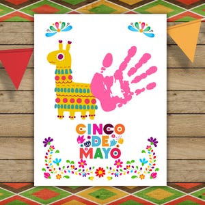 Cinco De Mayo Handprint Art, Handprint Craft, Pinata Handprint, Baby ...