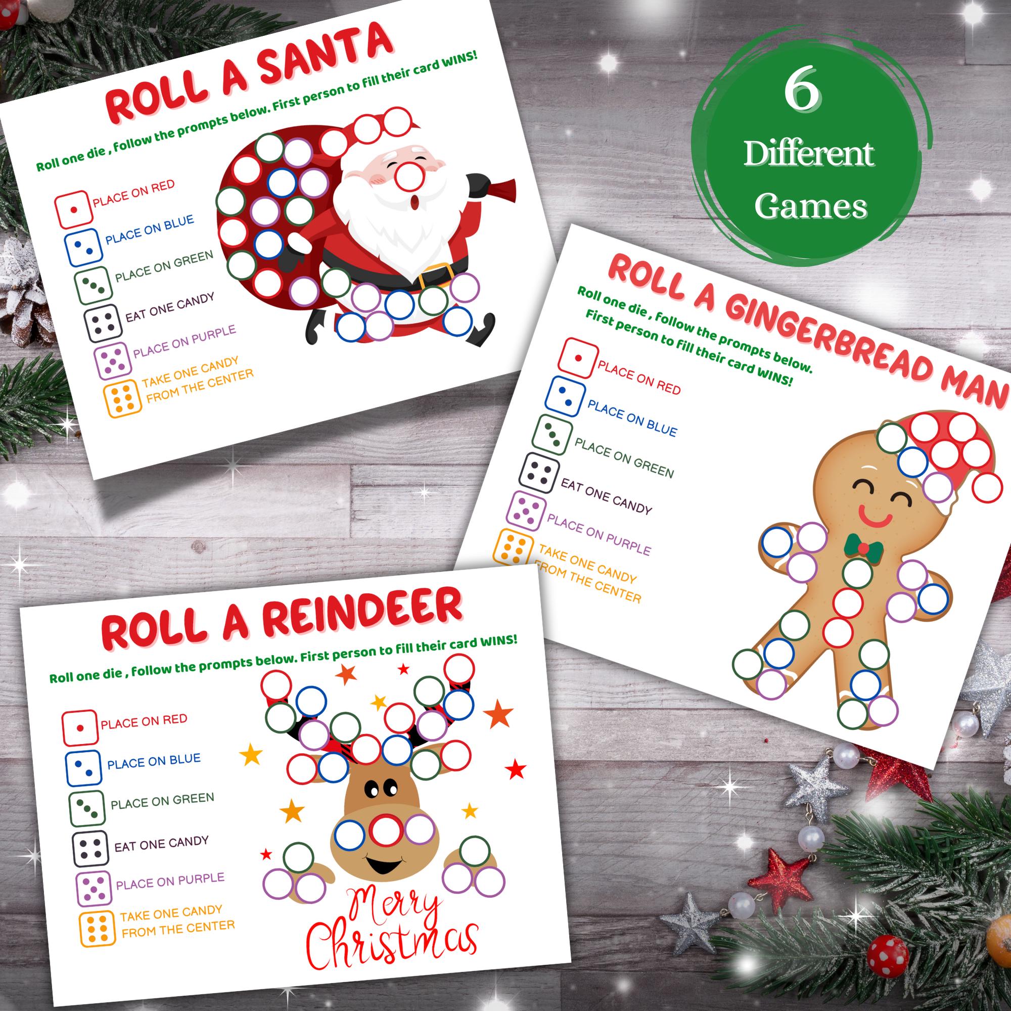 Roll a Tree Game, Printable Holiday Game Bundle, Christmas Party, Candy ...
