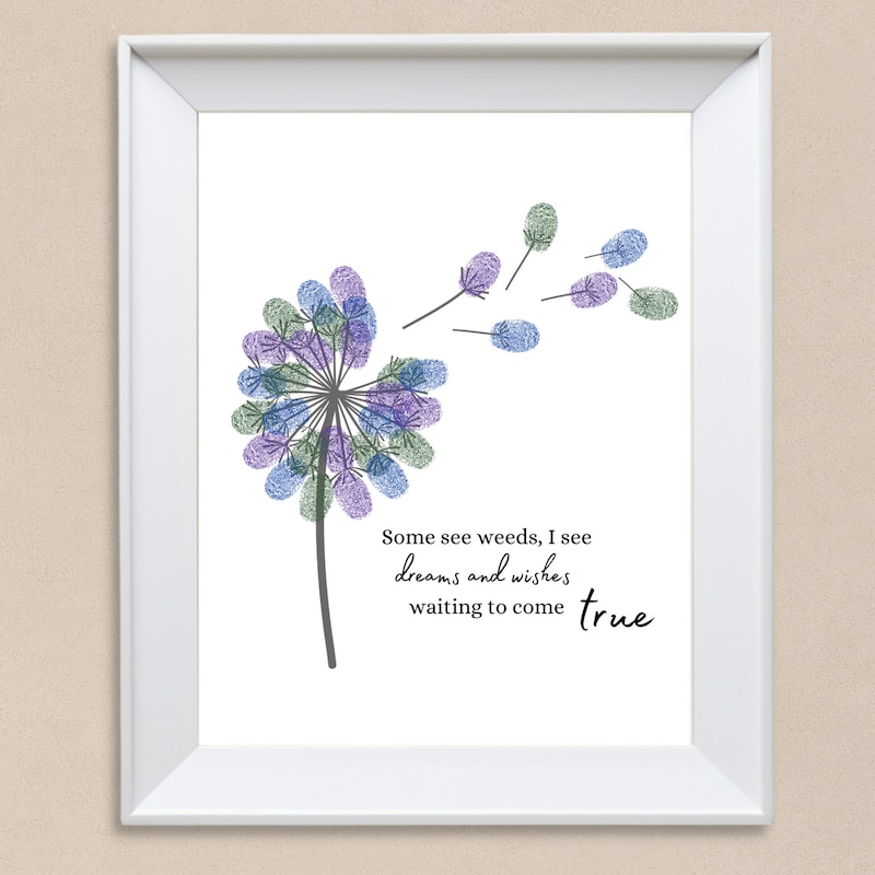 Dandelion Fingerprint Svg - Etsy