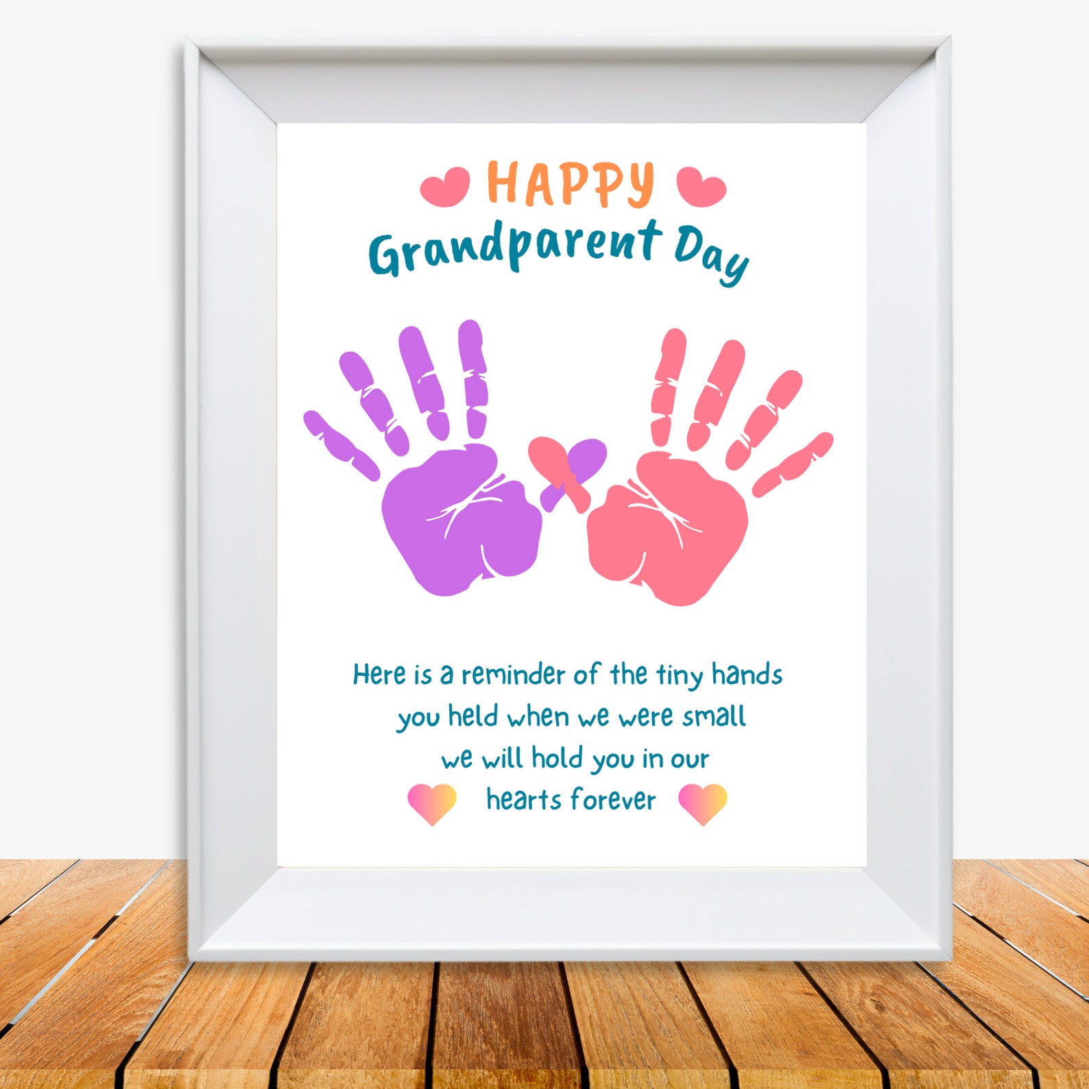 Grandparent's Day Handprint Art, Preschool Handprint Craft Activity for ...