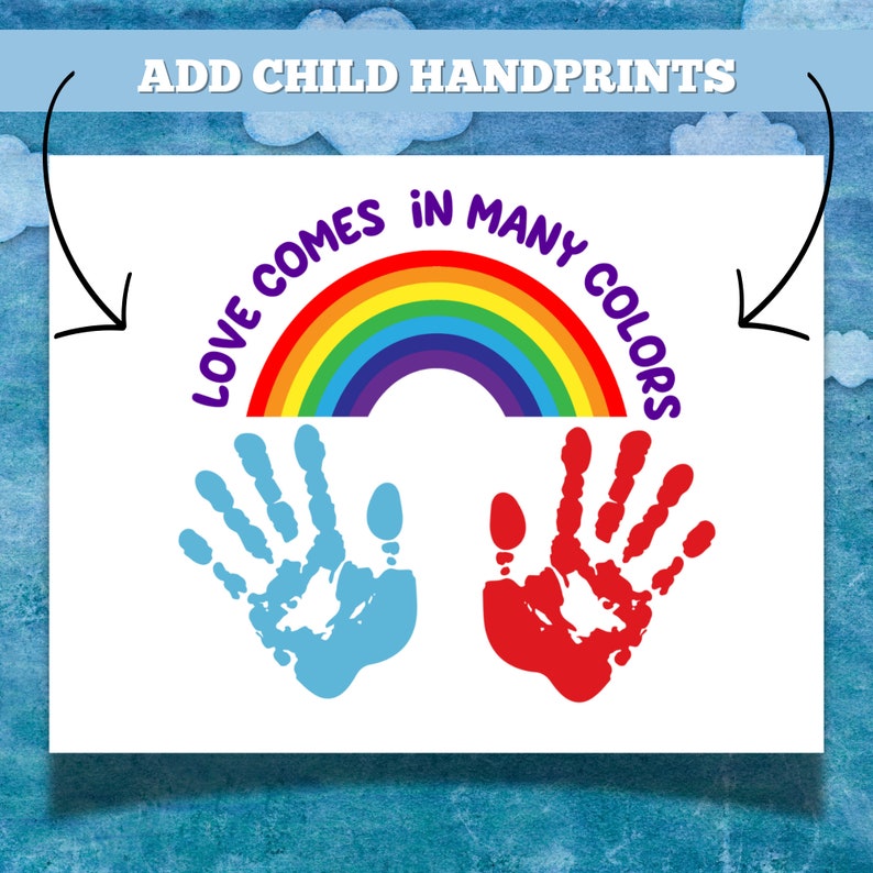 LGBTQ Handprint Art, Handprint Craft Love Comes in Many Colors LGBT ...