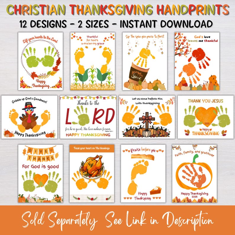 Christian Thanksgiving Handprint Craft, DIY Printable Gift, Religious ...
