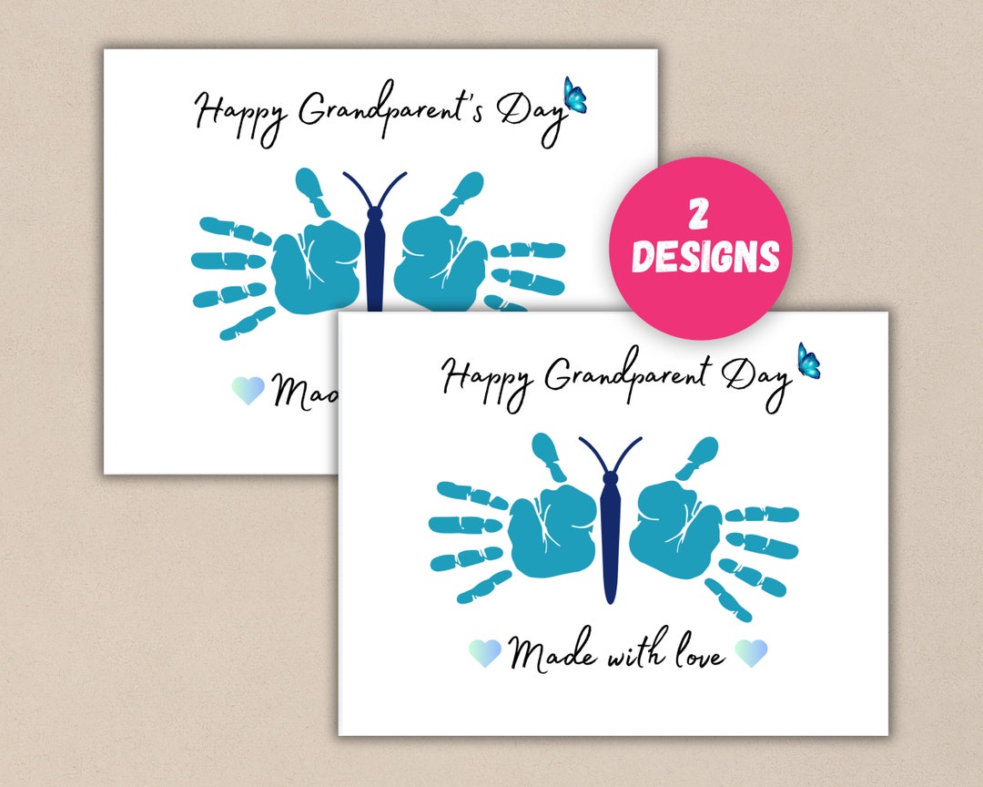 Grandparent's Day Handprint Art Handprint Craft, Preschool Activity ...