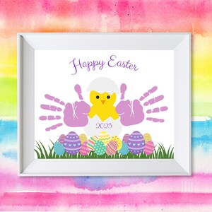 Easter Handprint Craft, Handprint Art, Easter Keepsake, Baby Handprint ...