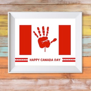 Canada Day Handprint Art, Handprint Craft Activity for Toddler Baby ...