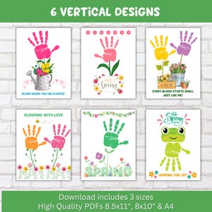 Spring Handprint Craft, Spring Handprint Art, Printable Activity Babies ...