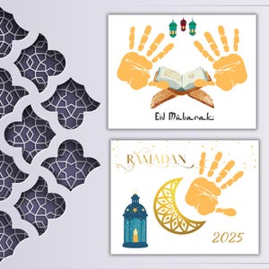 Ramadan Handprint Bundle, Ramadan Mubarak Handprint Craft, Preschool ...