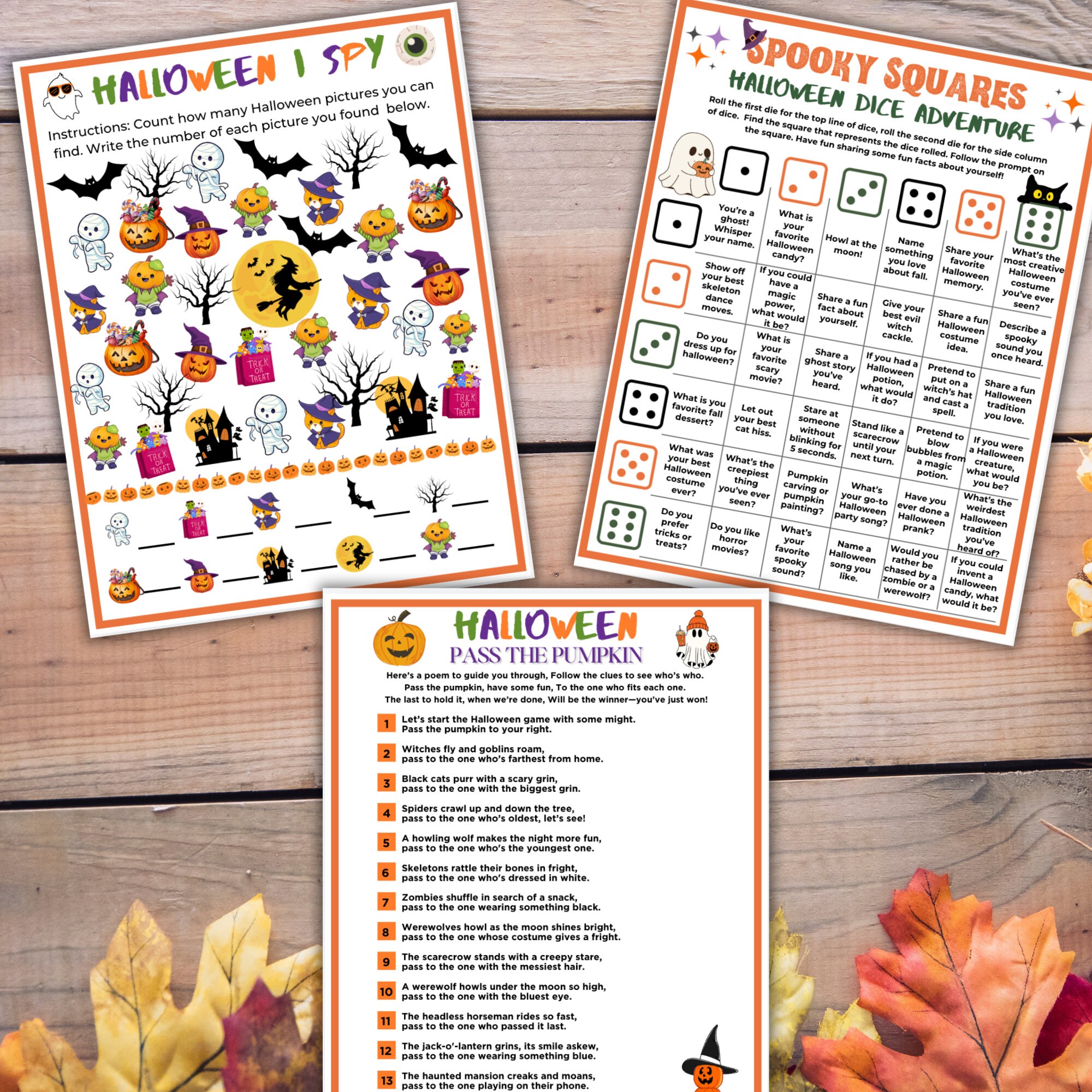 Halloween Game Bundle, Halloween Printable Game for Kids and Adults ...