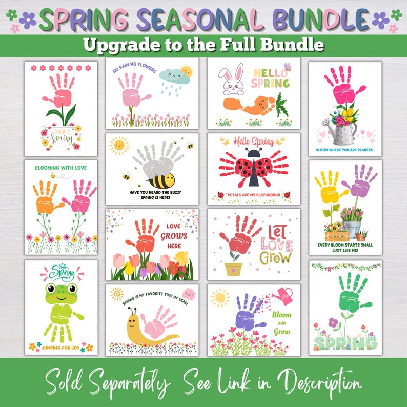 Spring Handprint Craft, Spring Keepsake Handprint, Spring Handprint ...