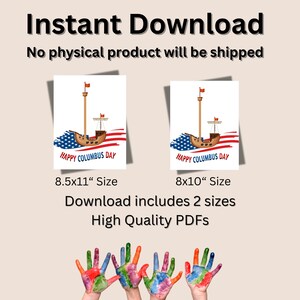 Columbus Day Handprint Craft, Handprint Art, Columbus Day Preschool ...