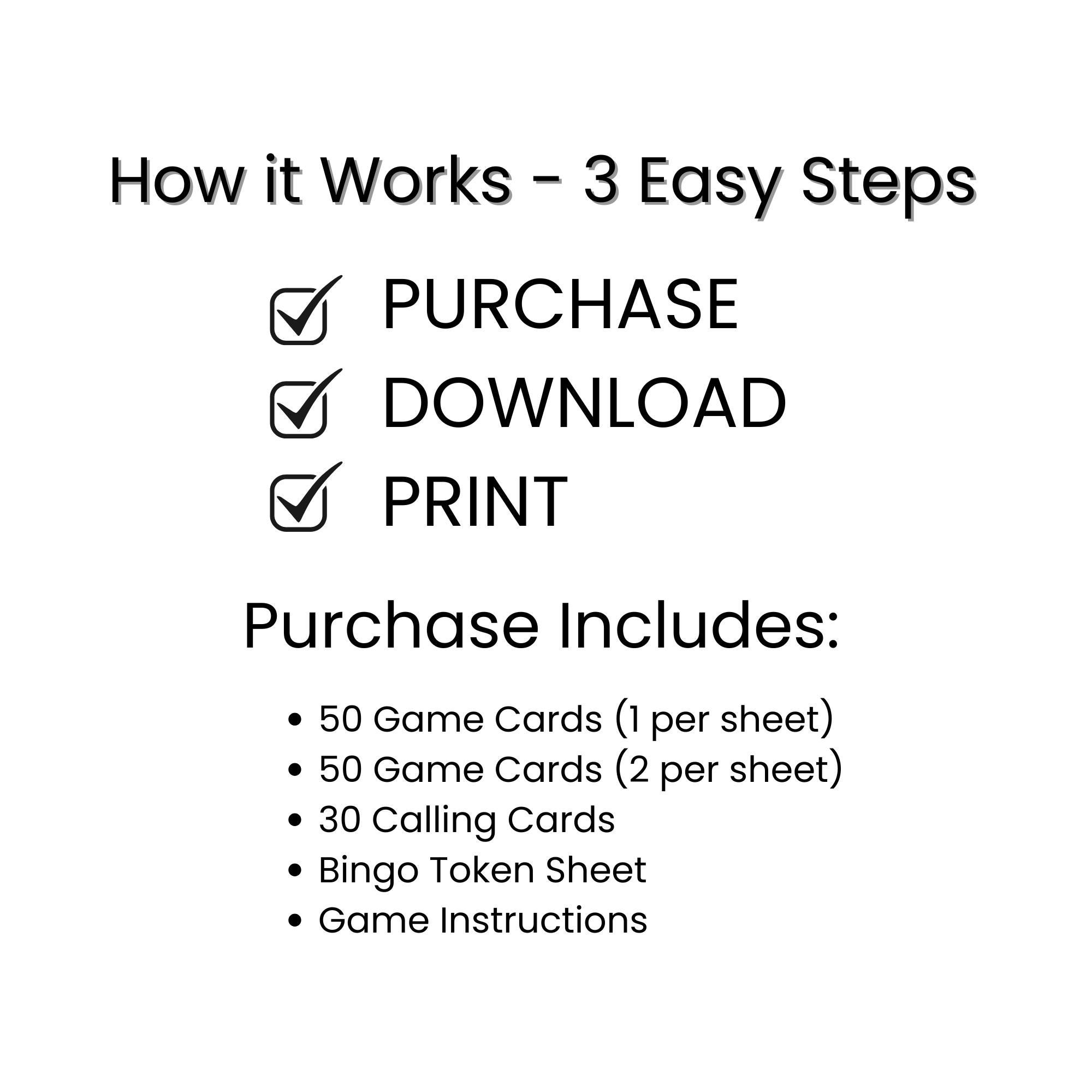 Fruit of the Spirit Bingo Game, 50 Printable Bingo Cards, Fruit of the ...