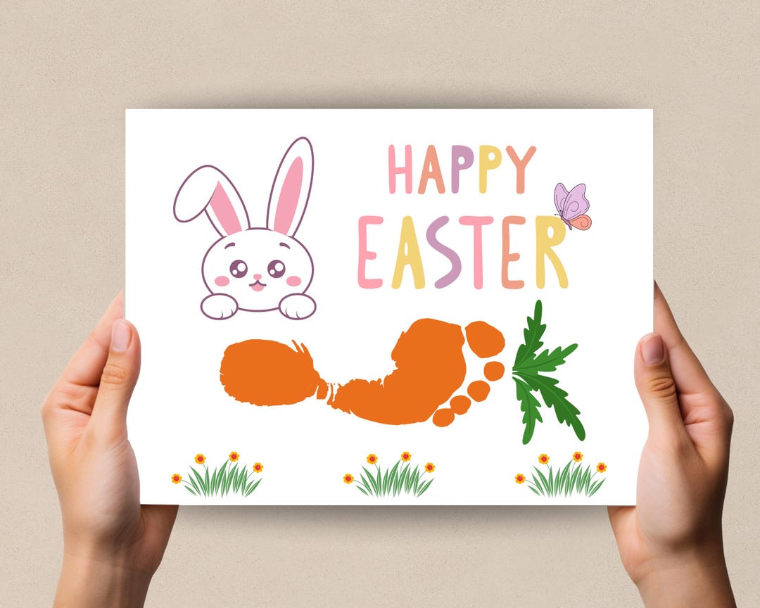 Easter Handprint Art, Footprint Craft, Easter Keepsake, Toddler ...
