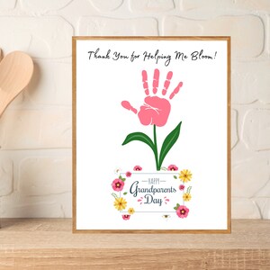 Grandparent Day Handprint Art, Preschool Handprint Craft Activity for ...