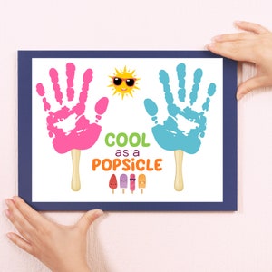 Summer Handprint Art, Preschool Activity for Babies, Toddlers, Kids ...