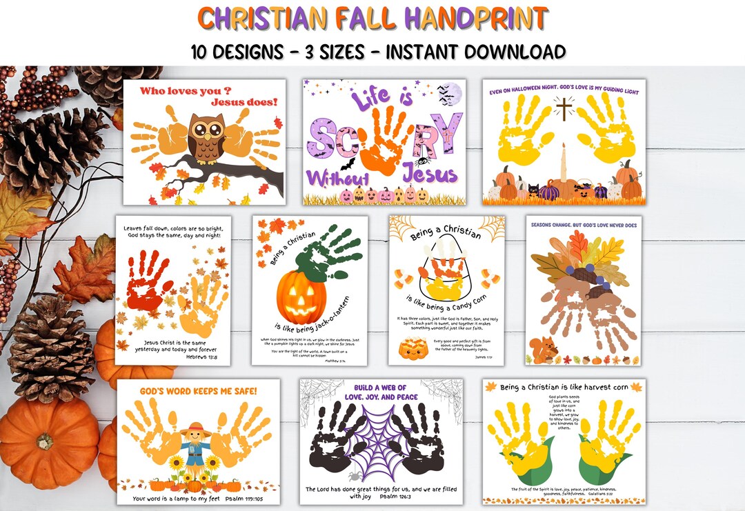 Christian Fall Handprint Craft, Halloween Handprint, Candy Corn ...