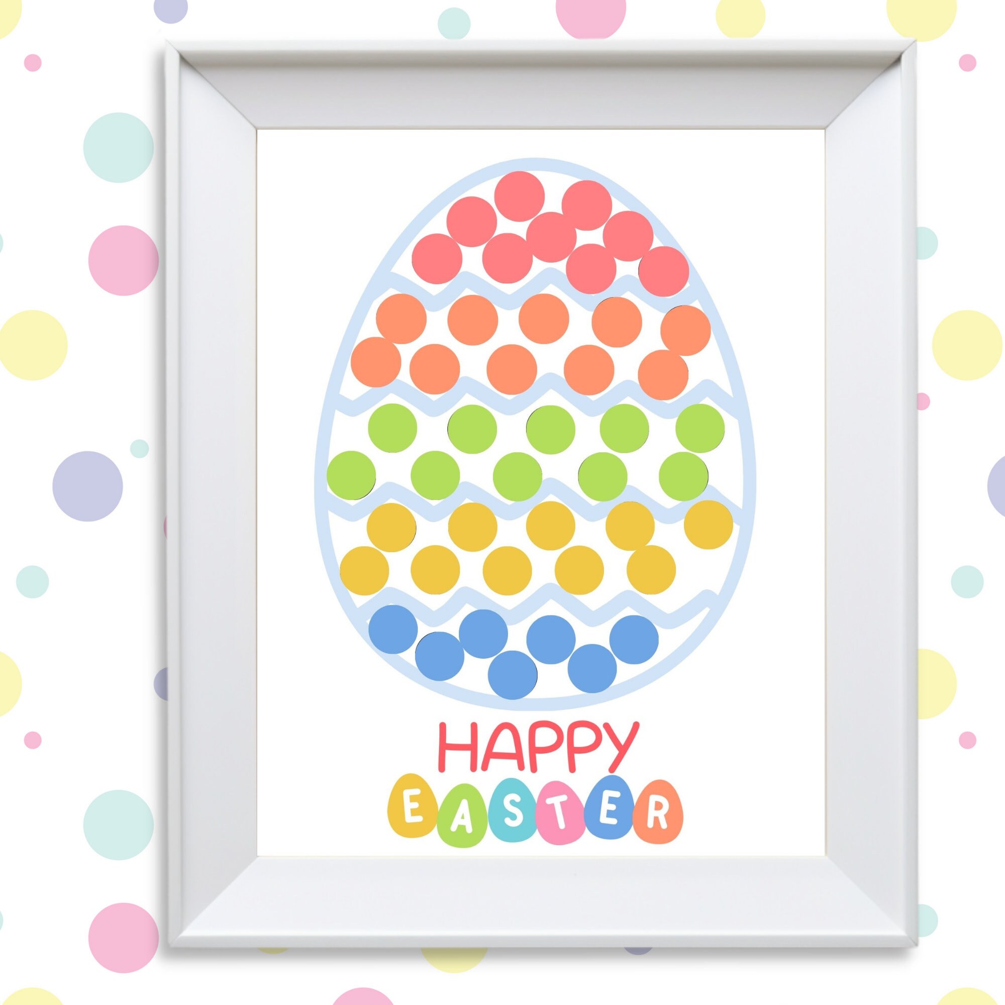 Easter Dot Marker Coloring Page for Preschoolers. Easter Egg Activity ...