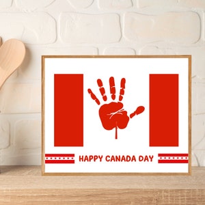 Canada Day Handprint Art, Handprint Craft Activity for Toddler Baby ...