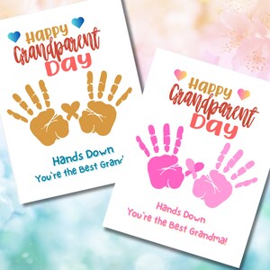 Grandparent Day Handprint Art Bundle, Handprint Craft. Preschool ...