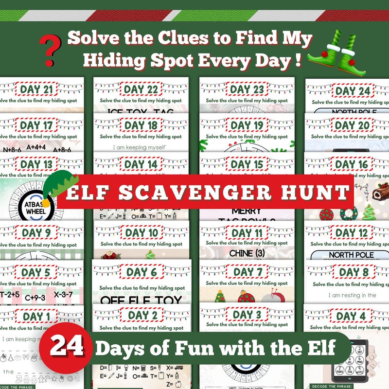 Elf Scavenger Hunt Note - Etsy