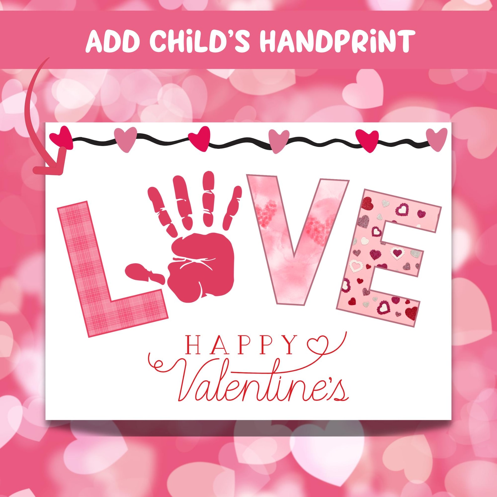 Valentines Day Handprint Art, Valentines Day Handprint Craft, Handprint ...