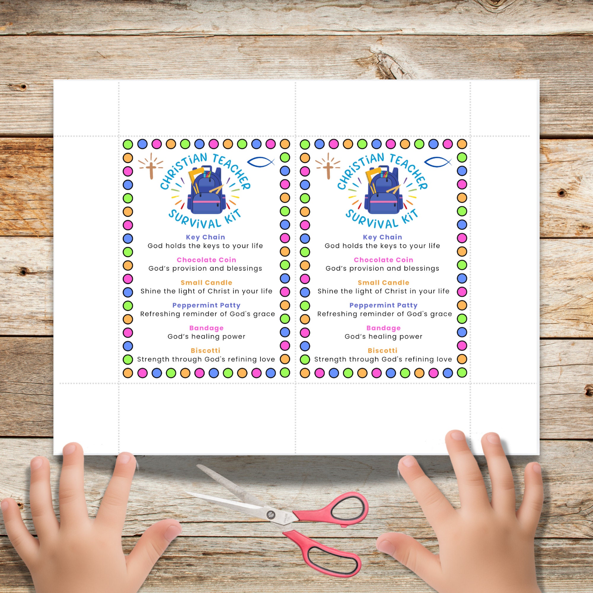 Christian Teacher Survival Kit, Back to School, Sunday School Printable ...