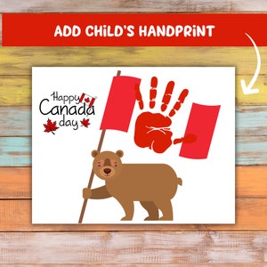 Canada Day Handprint Art, Handprint Craft Activity for Toddler Baby ...