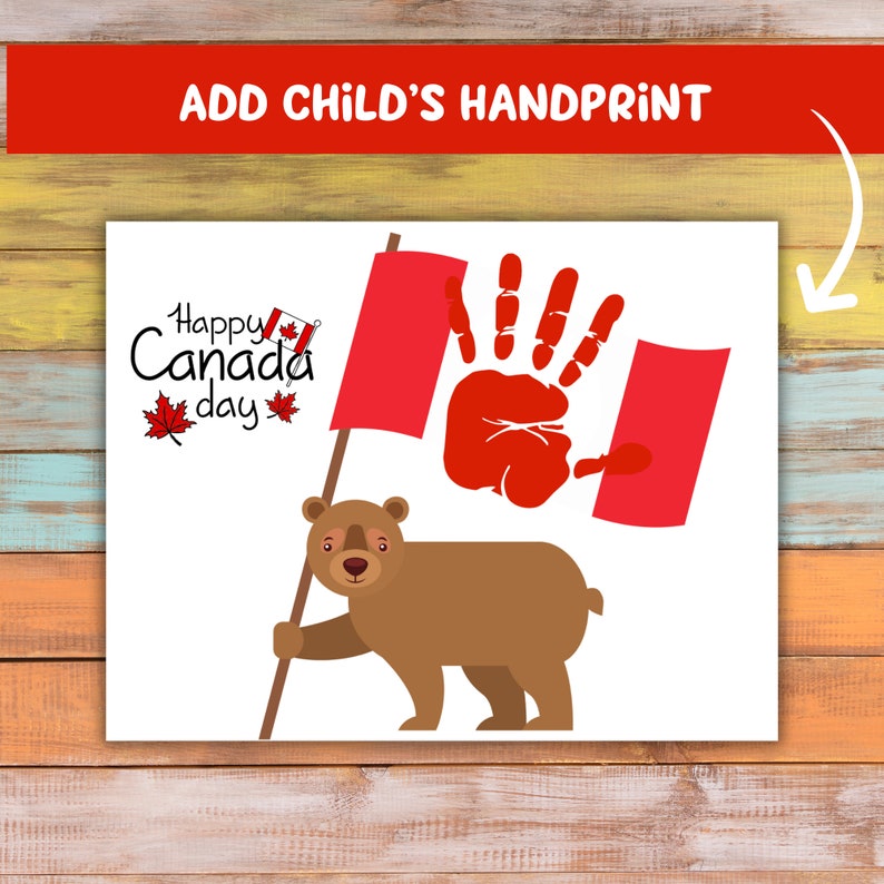 Canada Day Handprint Art, Handprint Craft Activity for Toddler Baby ...