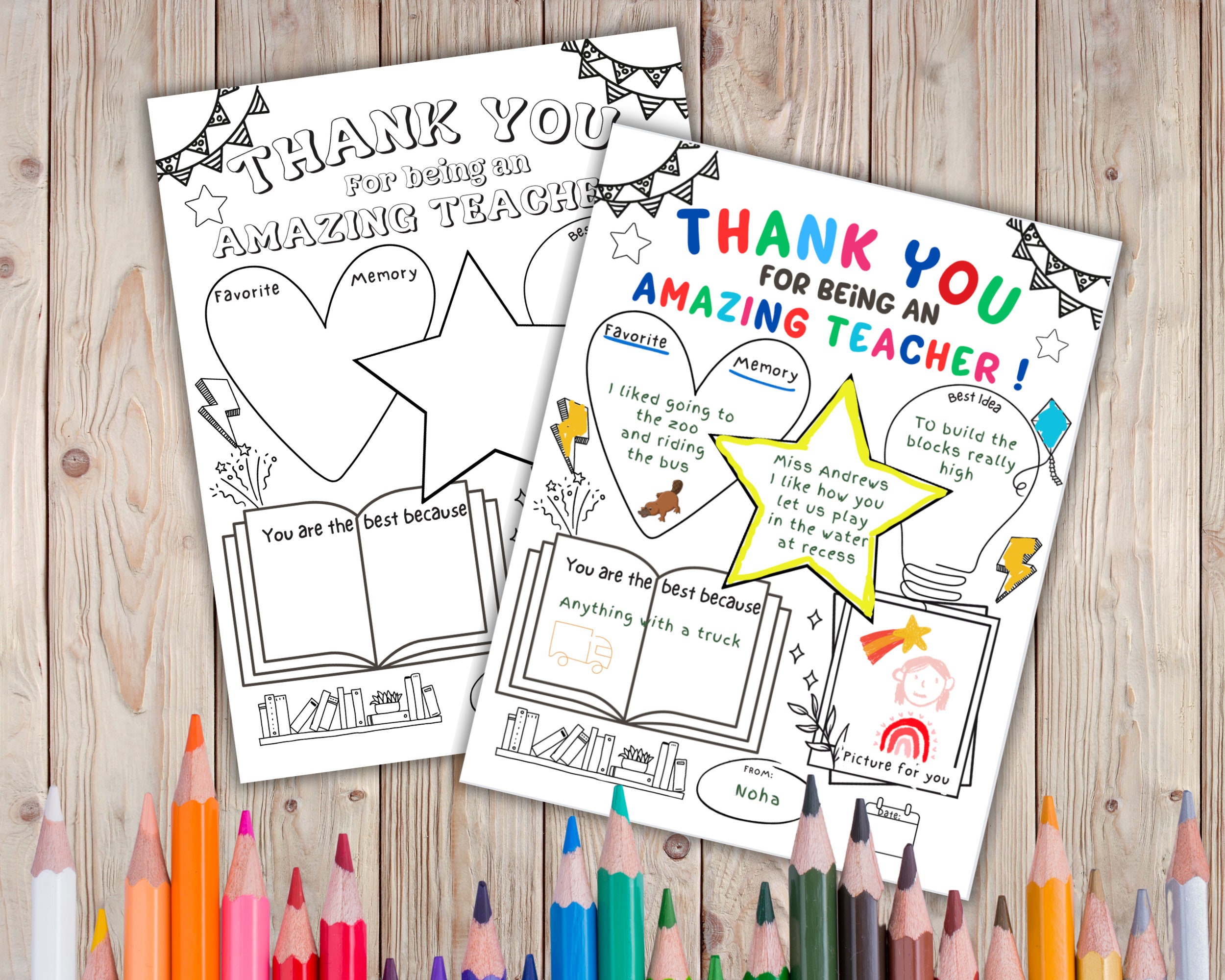 Teacher Appreciation Gift Thank You Coloring Page. Preschool, School ...