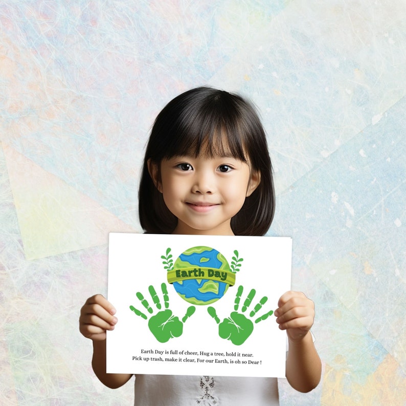 Earth Day Handprint Art, Handprint Earth Day Craft, Earth Day Keepsake ...