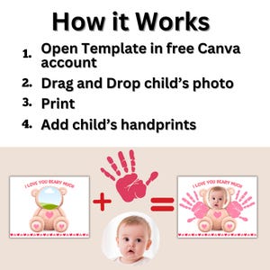 Valentines Day Handprint Photo Craft, Preschool Activity Handprint ...