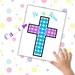 Easter Dot Marker Coloring Page for Preschoolers. Easter Cross Activity ...