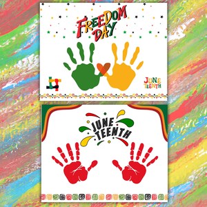 Juneteenth Handprint Bundle, Juneteenth Handprint Craft, Preschool ...