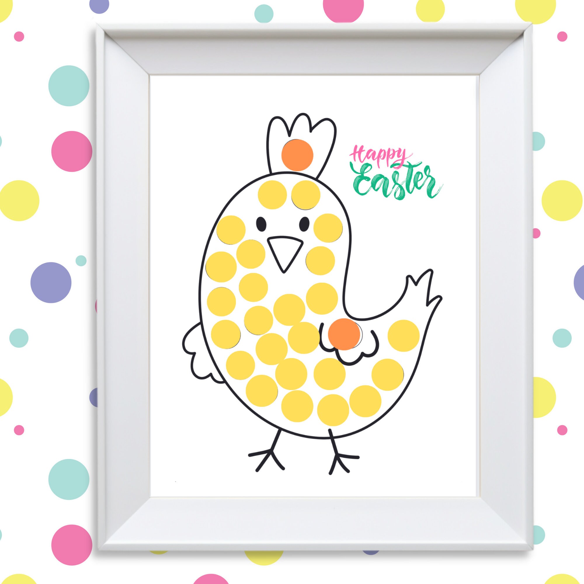 Easter Dot Marker Coloring Page for Preschoolers. Easter Activity, Dot ...