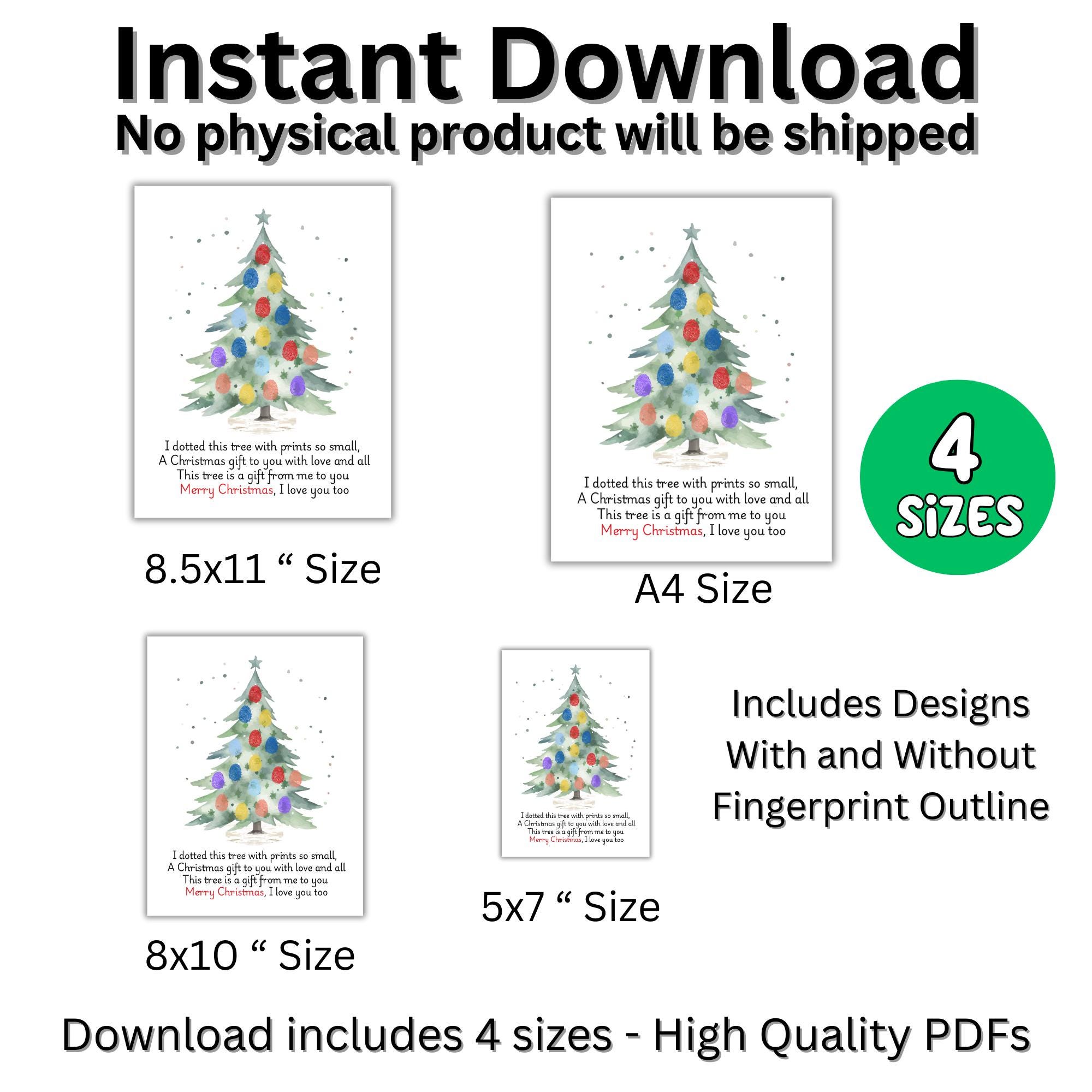 Christmas Fingerprint Art, Handprint Christmas Tree Craft, Holiday ...