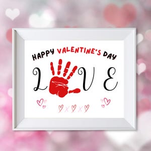 Valentines Day Handprint Craft, Handprint Art, Handprint Keepsake ...