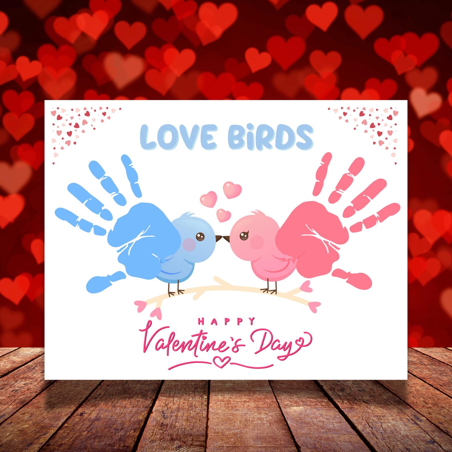 Valentines Day Handprint Craft, Valentines Day Handprint Art, Handprint ...