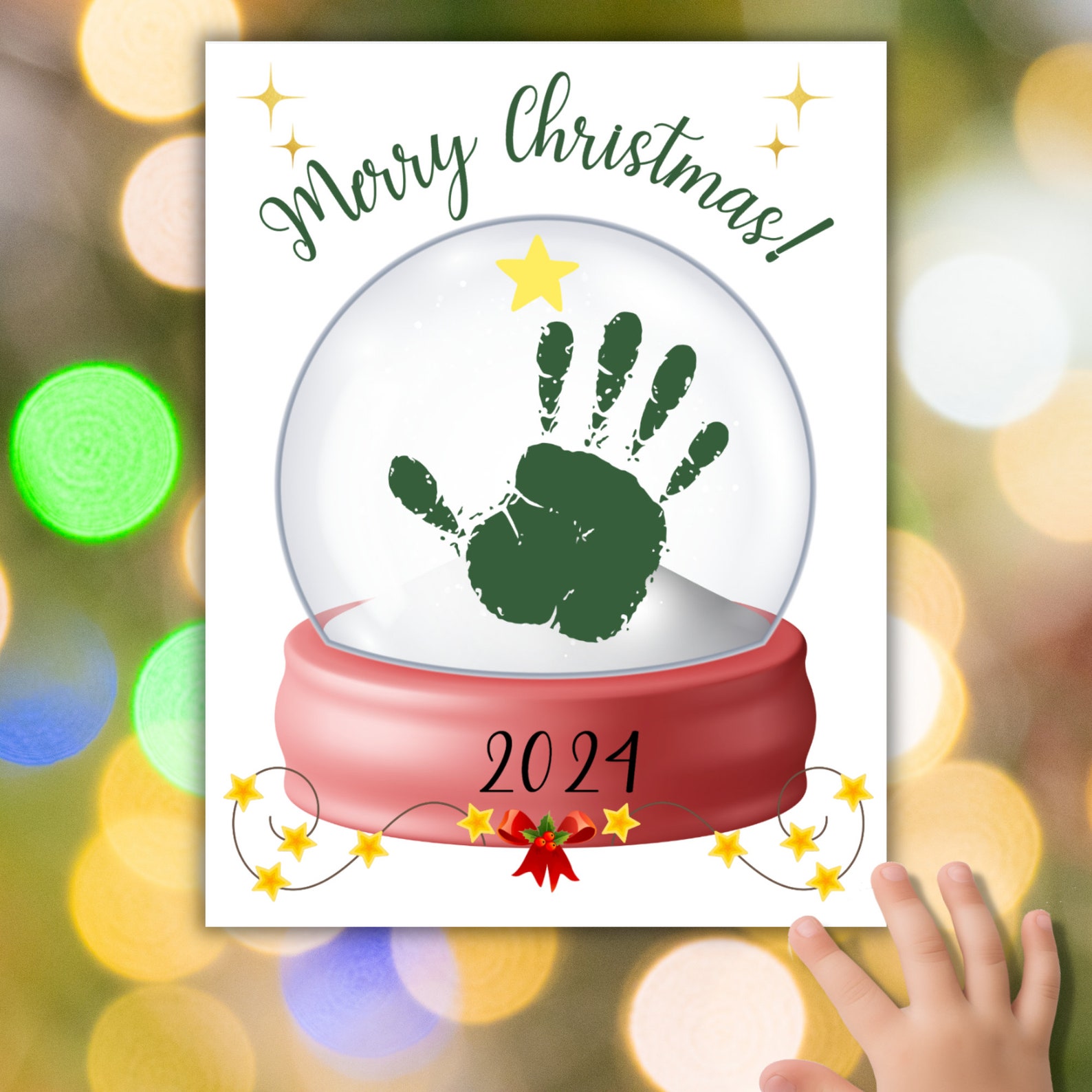 Christmas Handprint Craft, Handprint Art, Christmas Snow Globe ...