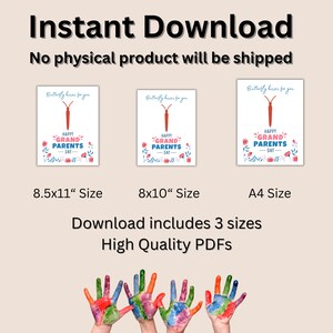 Grandparent Day Handprint Art, Preschool Handprint Craft Activity for ...