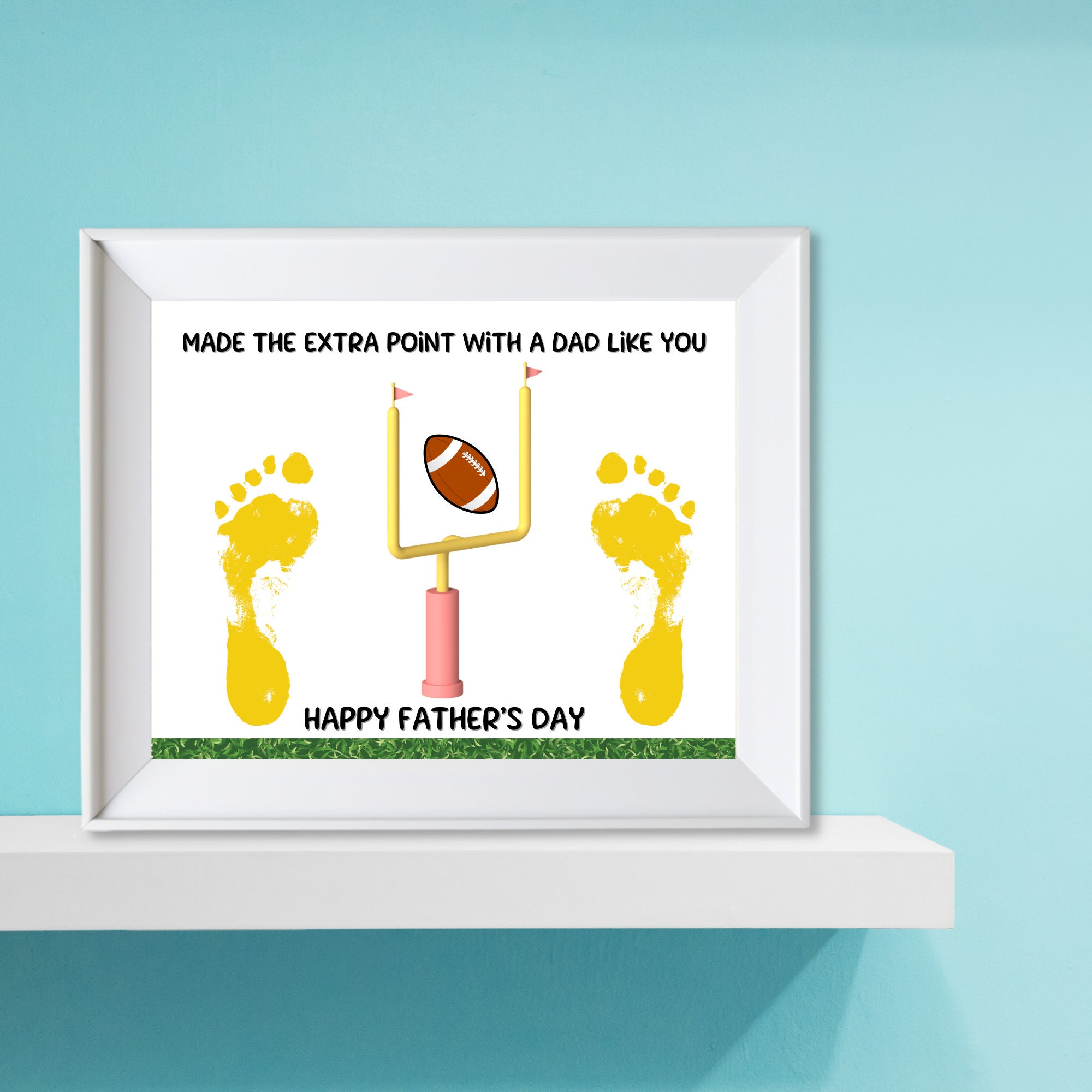 Father's Day Footprint Craft, Preschool Kids Baby Toddler Activity ...