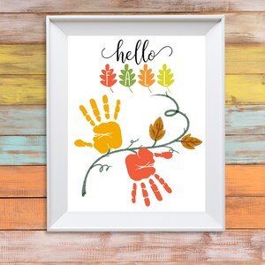 Fall Handprint Art, Leaf Handprint Craft, Preschool Activity for Babies ...