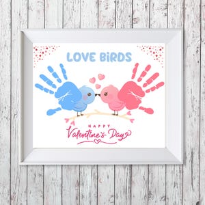 Valentines Day Handprint Craft, Valentines Day Handprint Art, Handprint ...