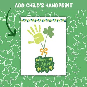 St. Patrick's Day Handprint Craft, St Patrick's Day Handprint Activity ...