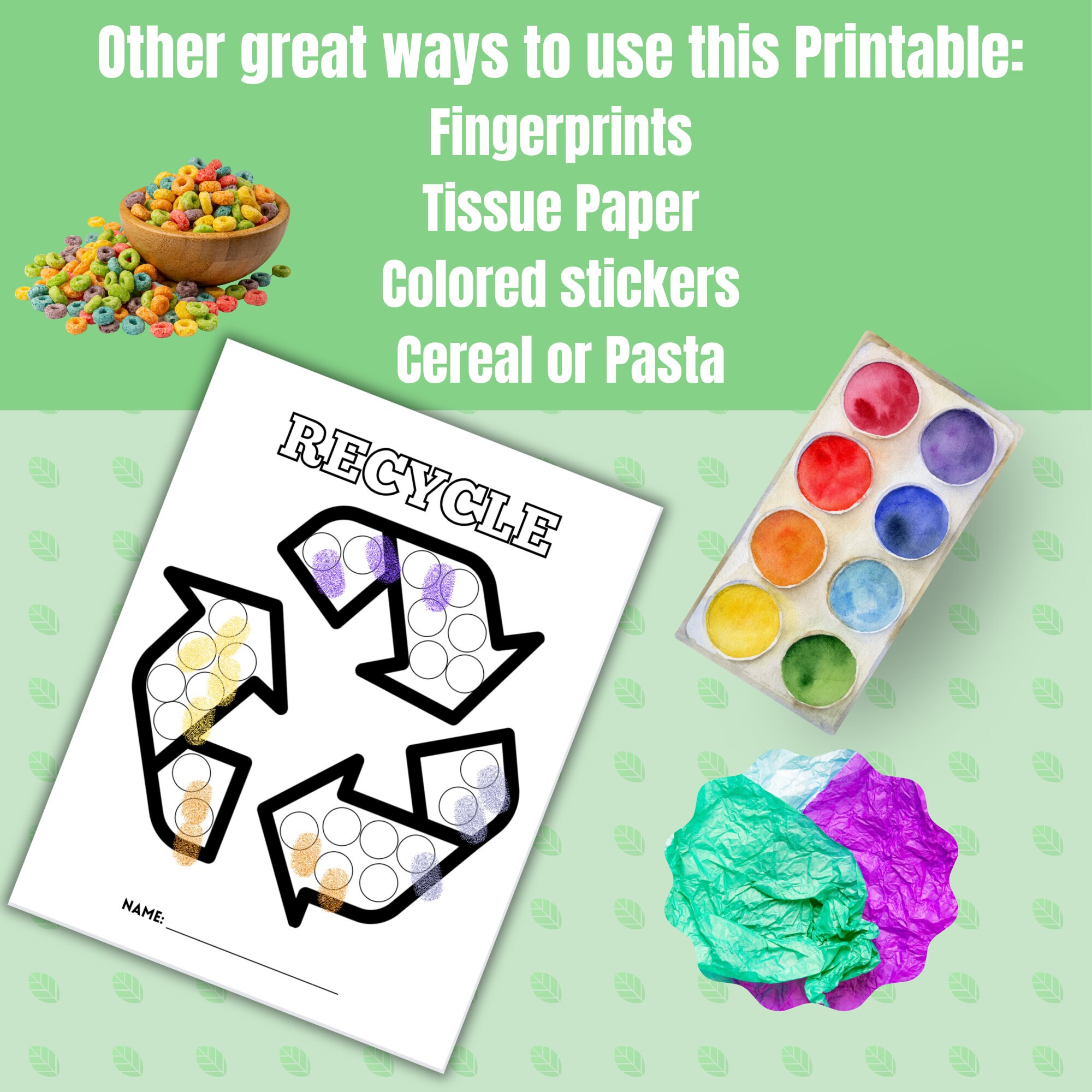 Earth Day Dot Marker Coloring Page for Preschoolers. Earth Day Activity ...