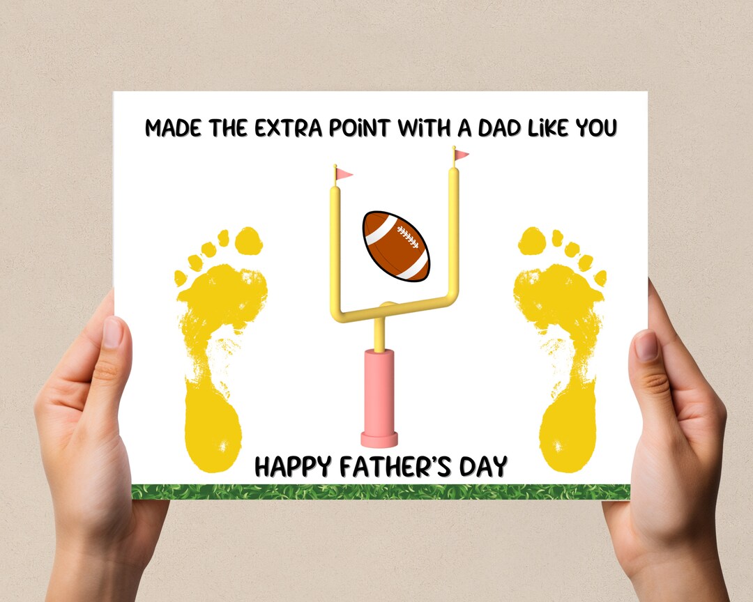 Father's Day Footprint Craft, Preschool Kids Baby Toddler Activity ...