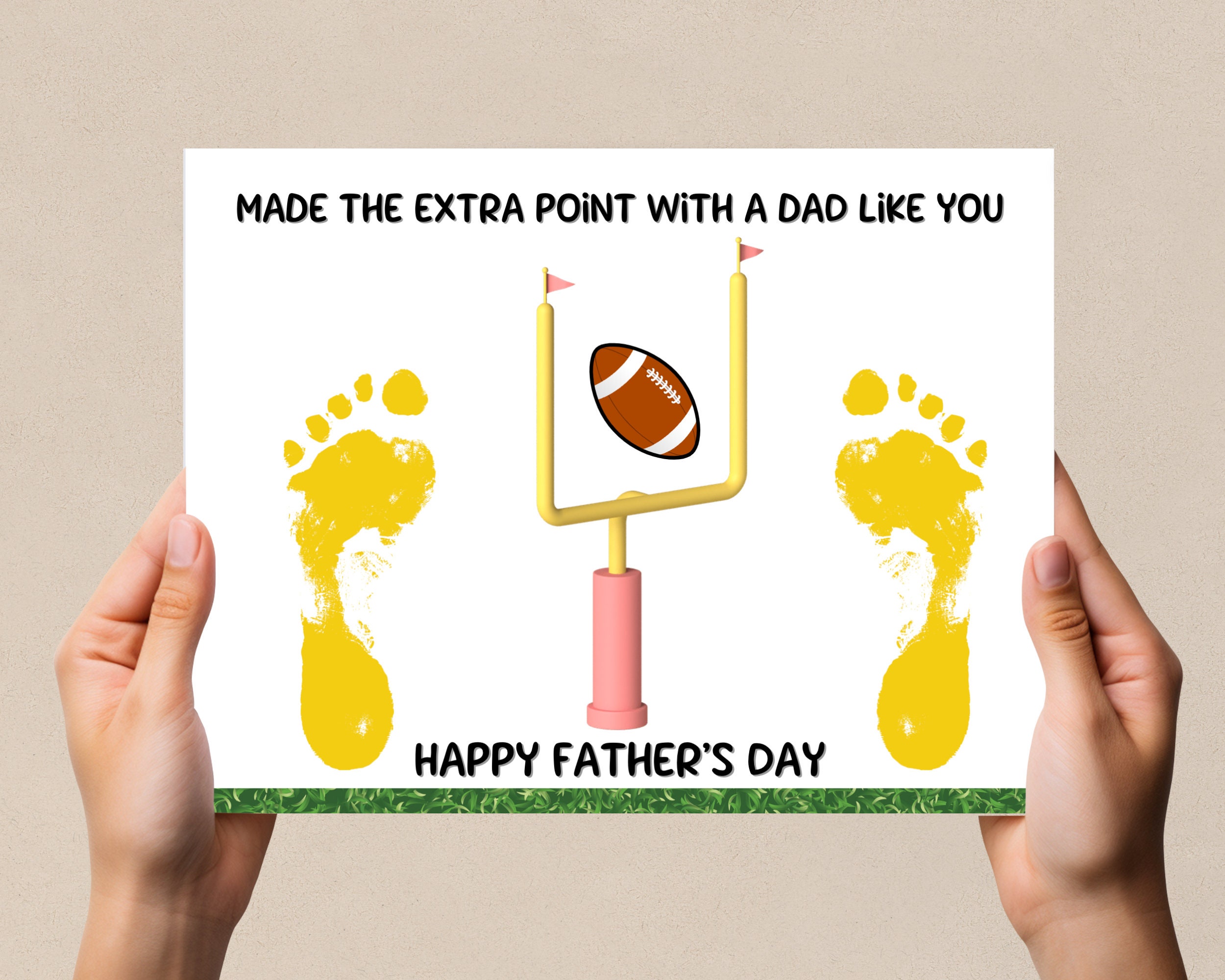 Father's Day Footprint Craft, Preschool Kids Baby Toddler Activity ...