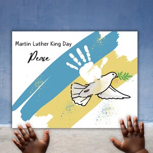 Martin Luther King Handprint Art, Handprint Craft, Printable Activity ...